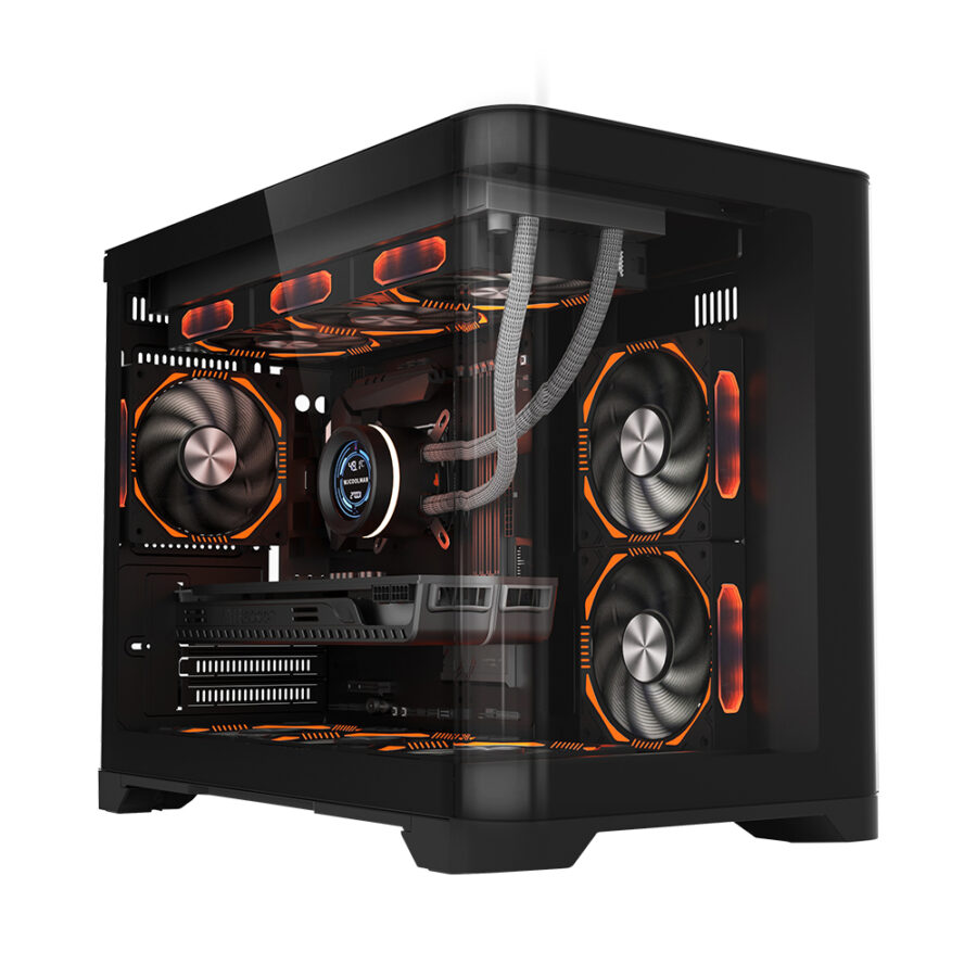 Sistem PC Gaming 1stPlayer® cu AMD Ryzen™ 9 9900X3D 5.5GHz, 140Mb cache ...